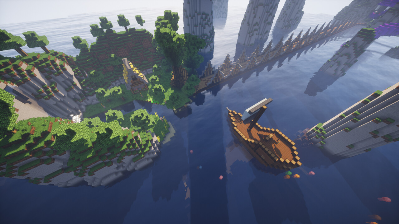 Kingdom Of Giant Purple Snake (With cool Cave) Minecraft Map