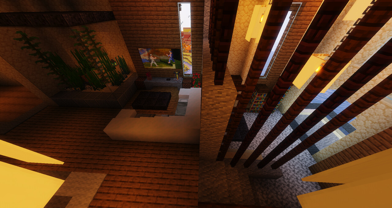 luxurious sandstone house Minecraft Map