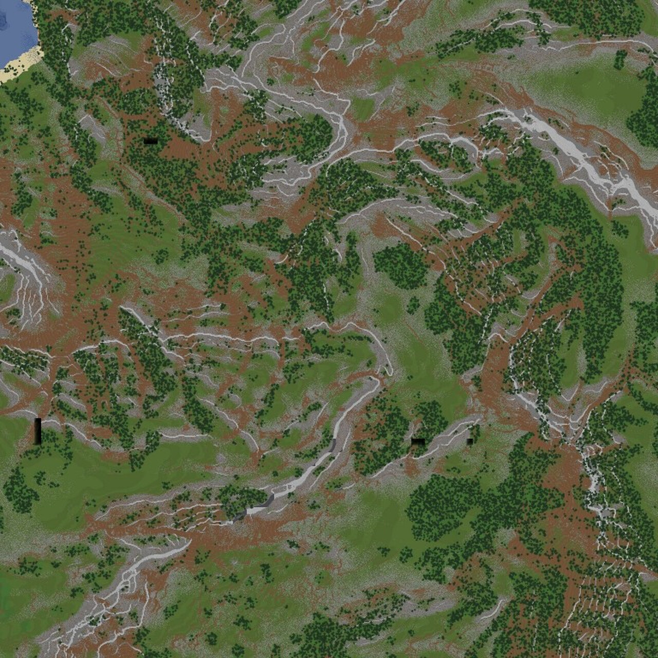 🌍 Rocky Forest - [Custom Realistic Terrain] (Java & Bedrock) Minecraft Map
