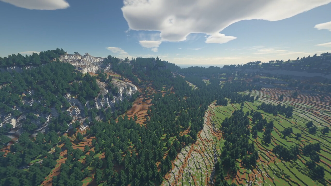 🌍 Rocky Forest - [Custom Realistic Terrain] (Java & Bedrock) Minecraft Map