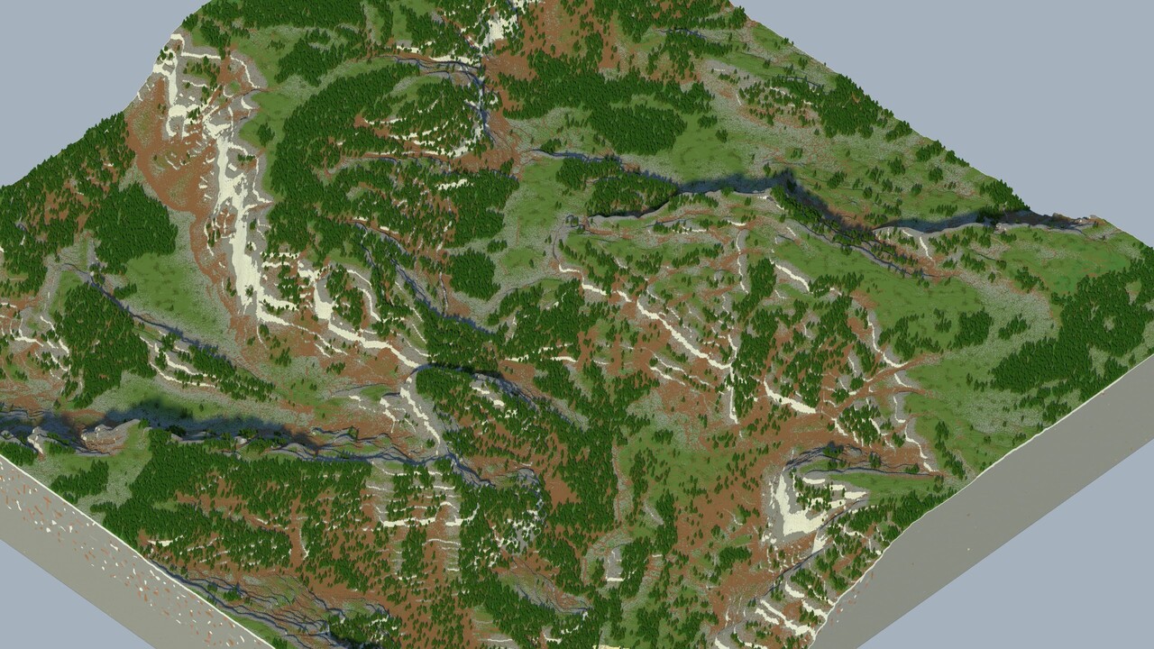 🌍 Rocky Forest - [Custom Realistic Terrain] (Java & Bedrock) Minecraft Map