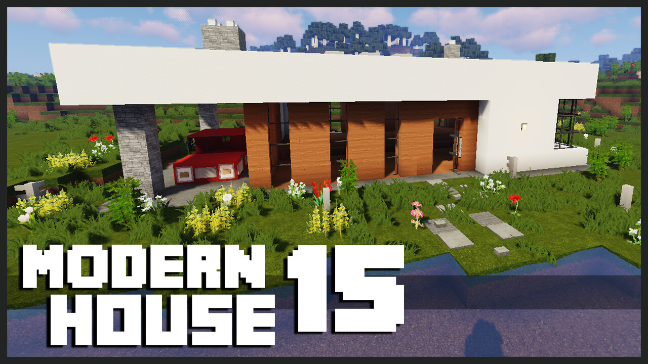 Minecraft Modern House : How to build a Modern House Tutorial |1.12 ...