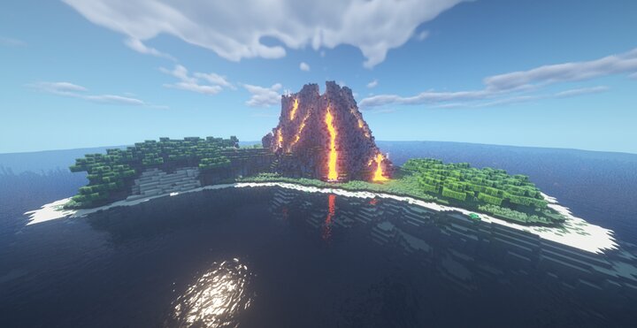 Volcano Island | Ilha do Vulcão Minecraft Map