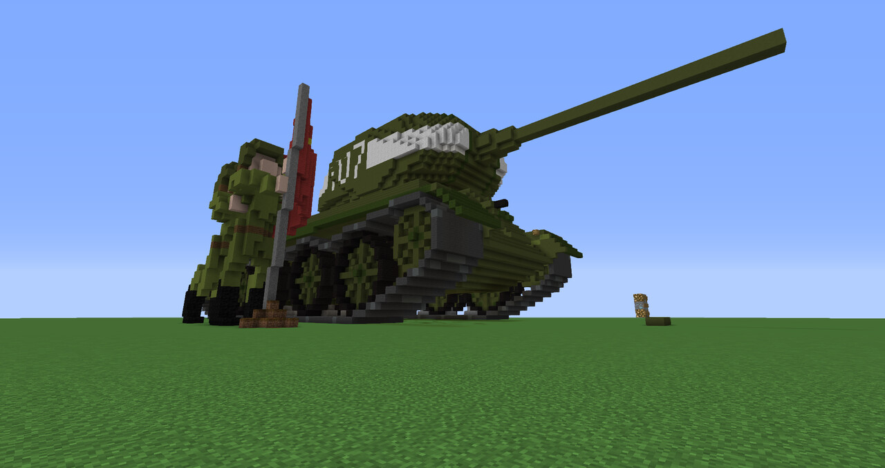Soviet T - 34/85 tank Minecraft Map