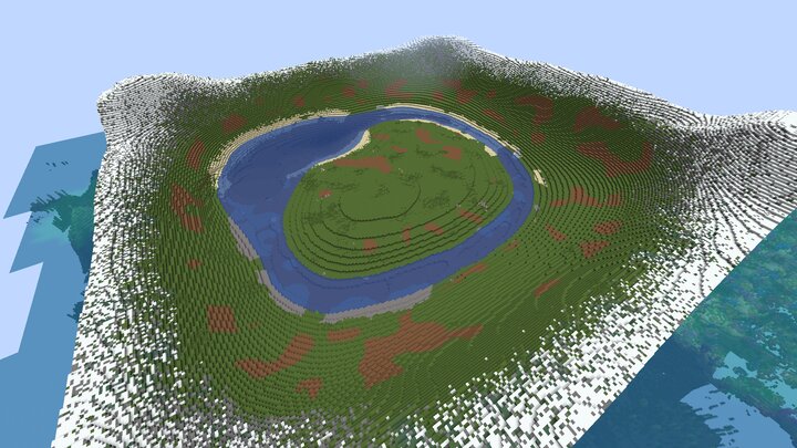 Mega empty island with mountain borders Minecraft Map