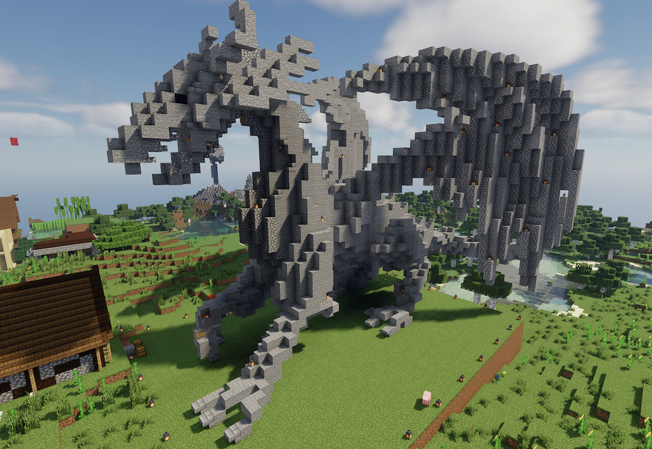 Dragon statue Simplycrafted Minecraft Map
