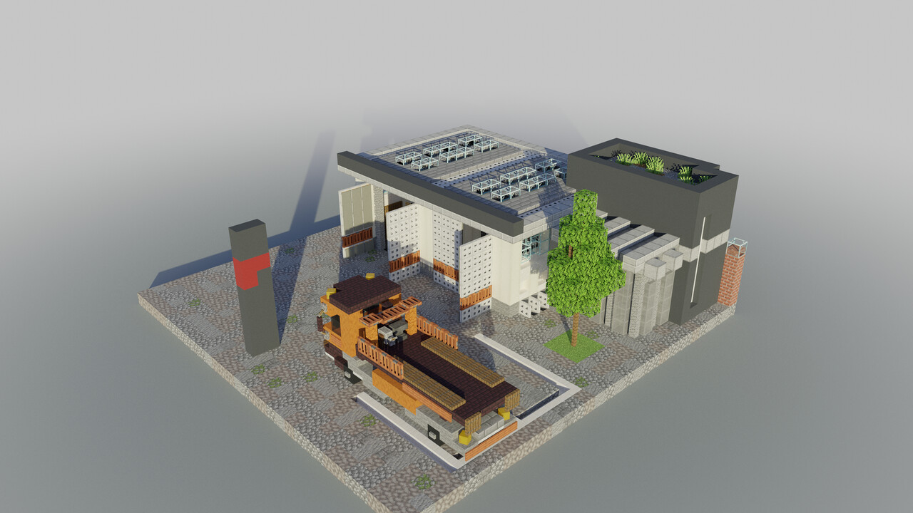 Backyard Mechanic | Minecraft Town House Minecraft Map