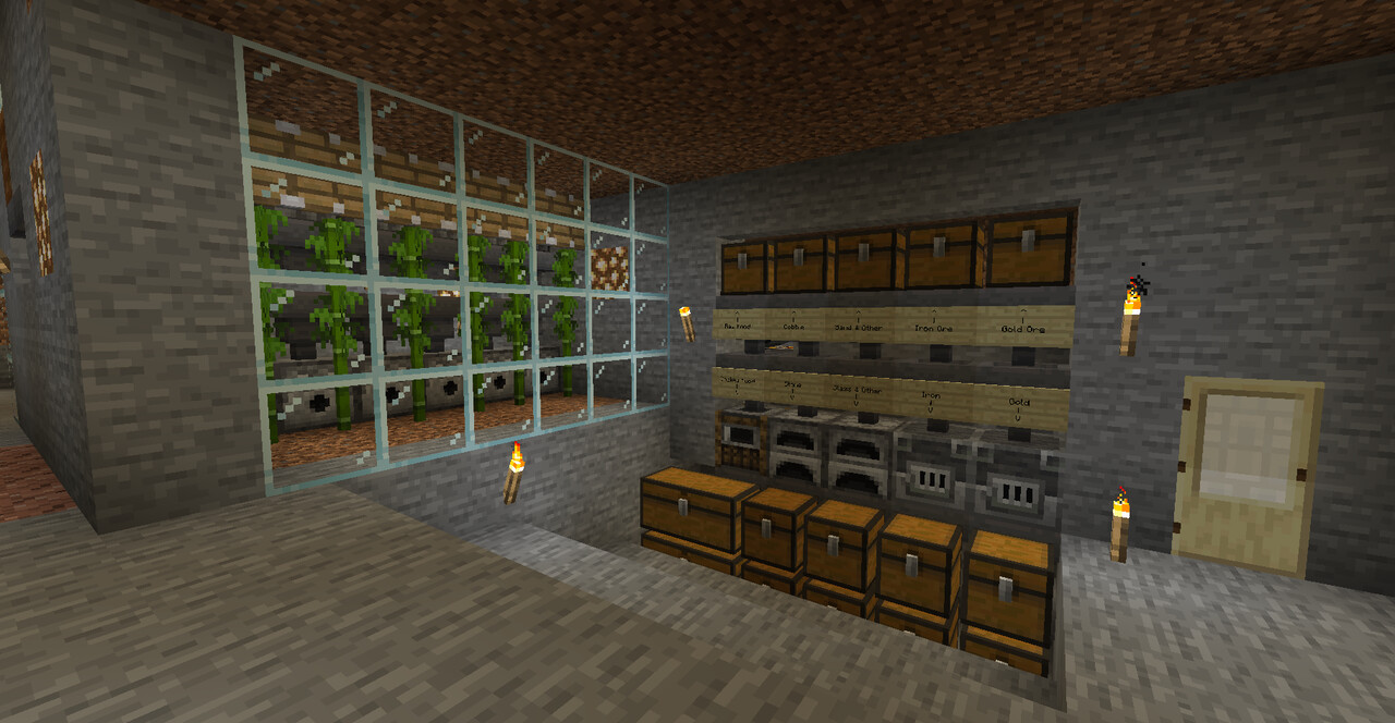 Fully automatic smelting system Minecraft Map