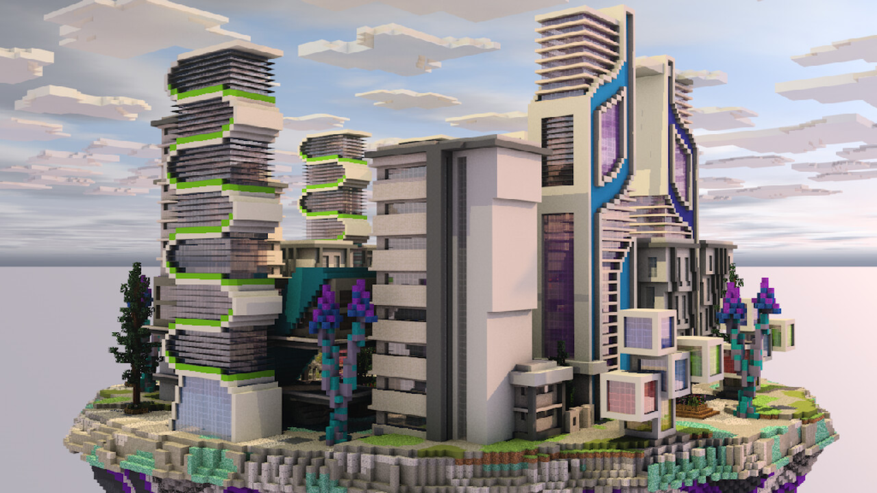 Modern Hub Lobby - Cherry Minecraft Map