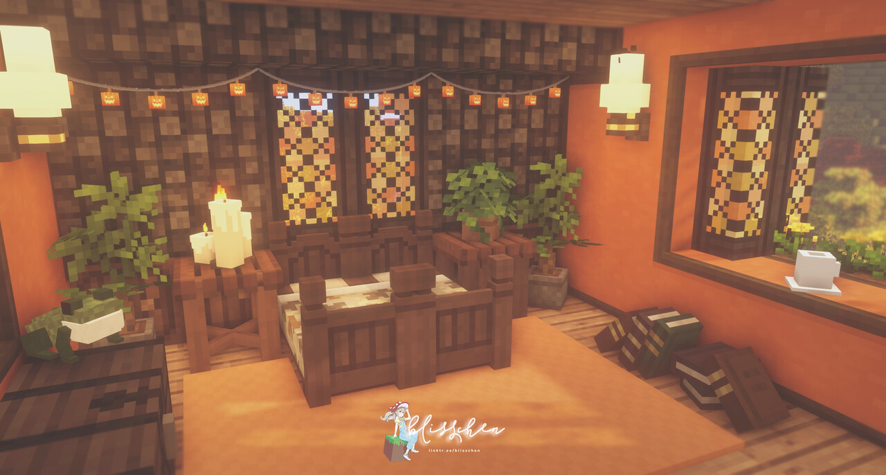 Candy Corn Halloween A-Frame 💛🧡🤍 Minecraft Map