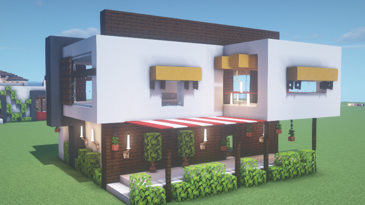 Simple modern house Minecraft Map