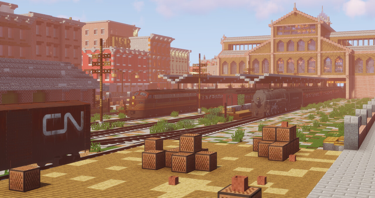 IR - Urban American Railroad - New update April 2021. Minecraft Map