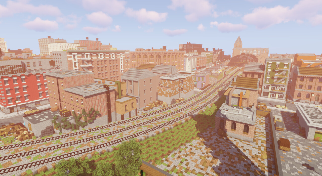 IR - Urban American Railroad - New update April 2021. Minecraft Map