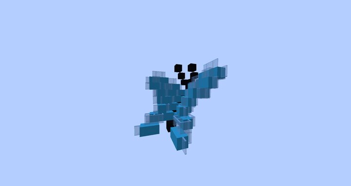 Light blue simple butterfly Minecraft Map