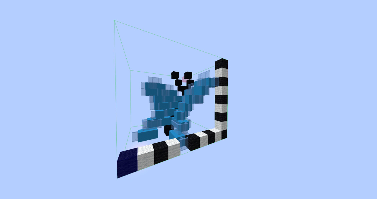 Light blue simple butterfly Minecraft Map