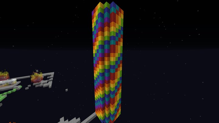 Rainbow Dropper [27 blocks tall] Minecraft Map