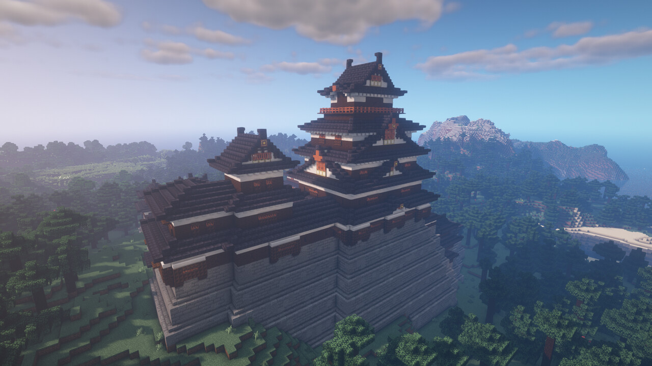 Japanese castle/stronghold "Homaretomo" Minecraft Map