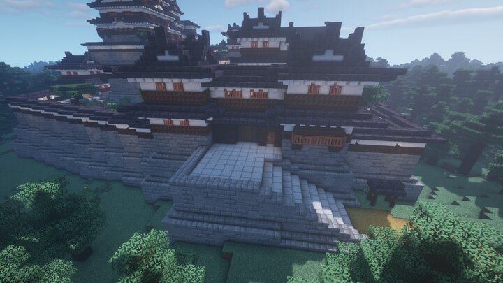 Japanese castle/stronghold "Homaretomo" Minecraft Map