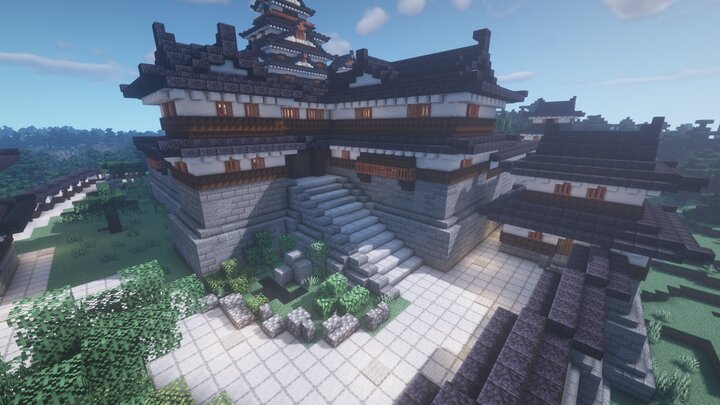 Japanese castle/stronghold "Homaretomo" Minecraft Map