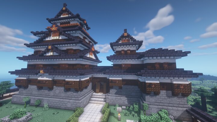 Japanese castle/stronghold "Homaretomo" Minecraft Map