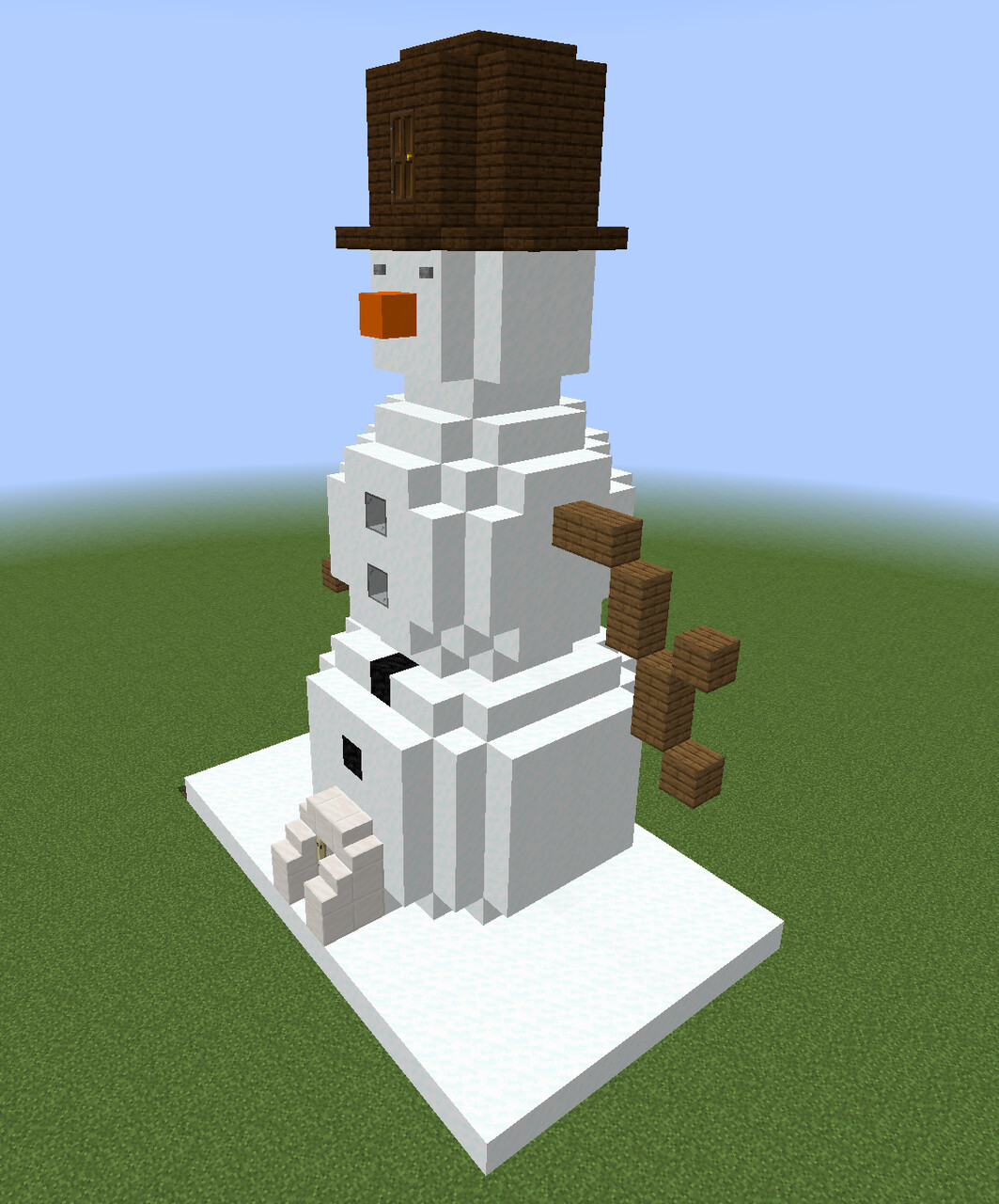 Snowman Tower Structure Minecraft Map