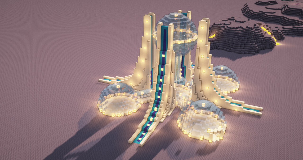 Easy Minecraft Futuristic Base - FULL TUTORIAL - How to build a Minecraft Futuristic Tower Base ...