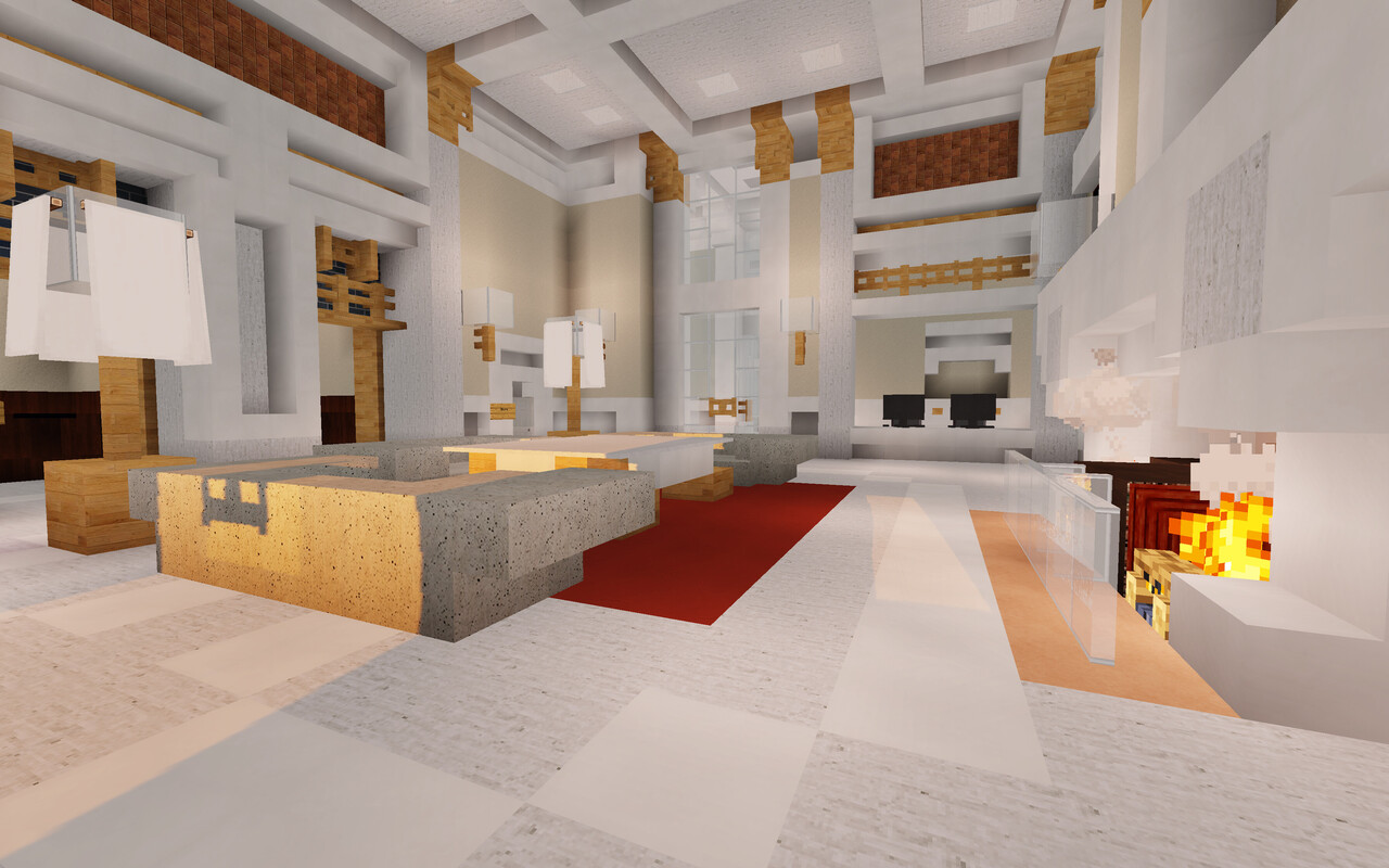 The Plaza Hotel (Lobby / First Floor / Shops) Minecraft Map