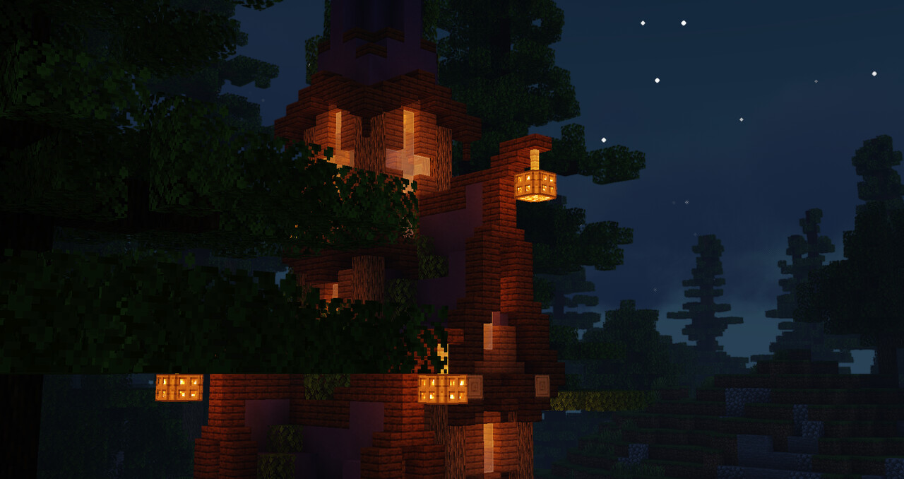 Elven tower house Minecraft Map