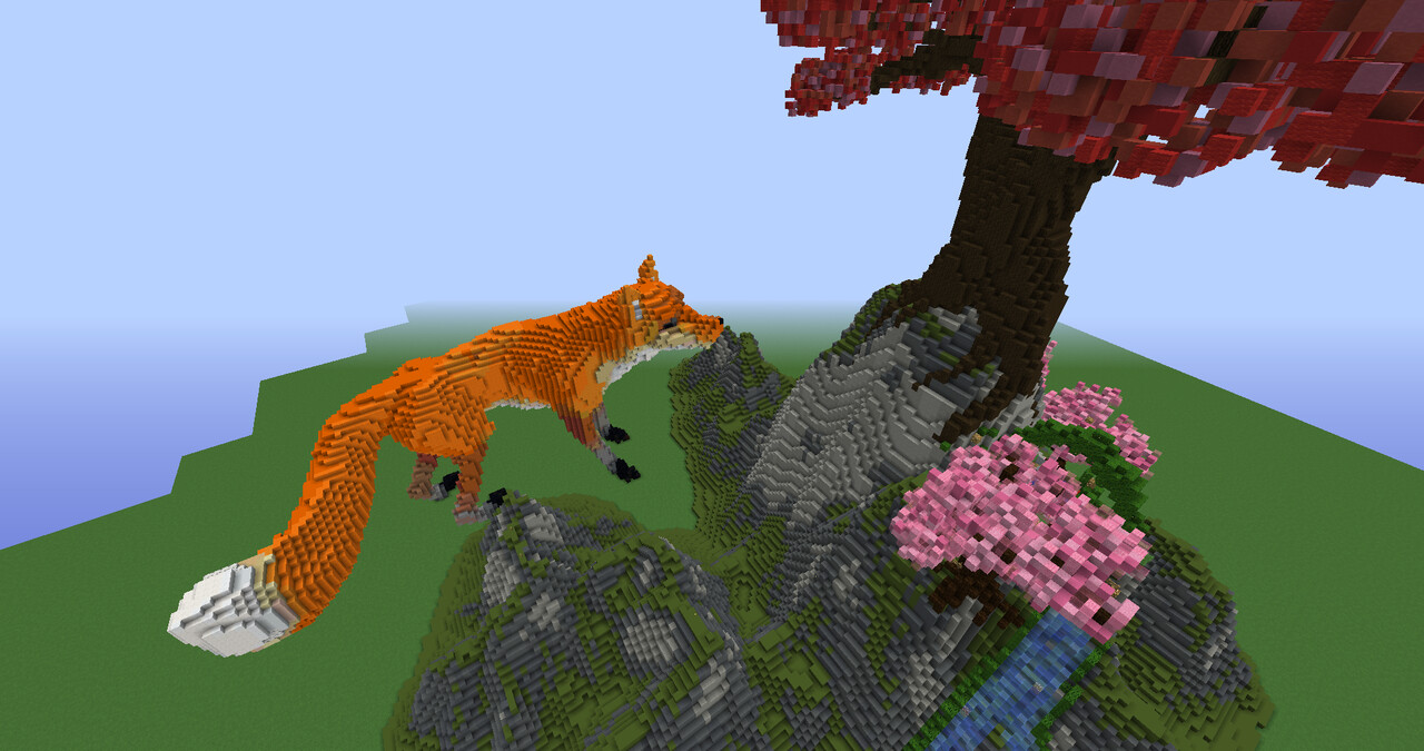 Mountain & Oversized fox Minecraft Map