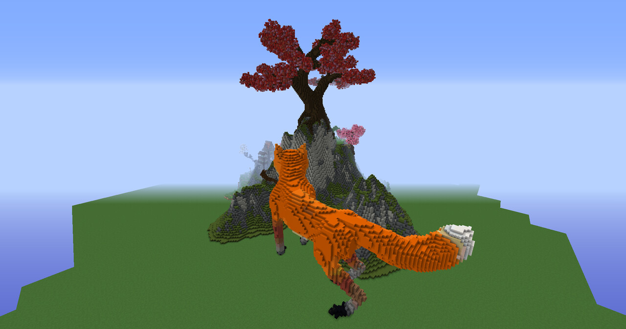 Mountain & Oversized fox Minecraft Map