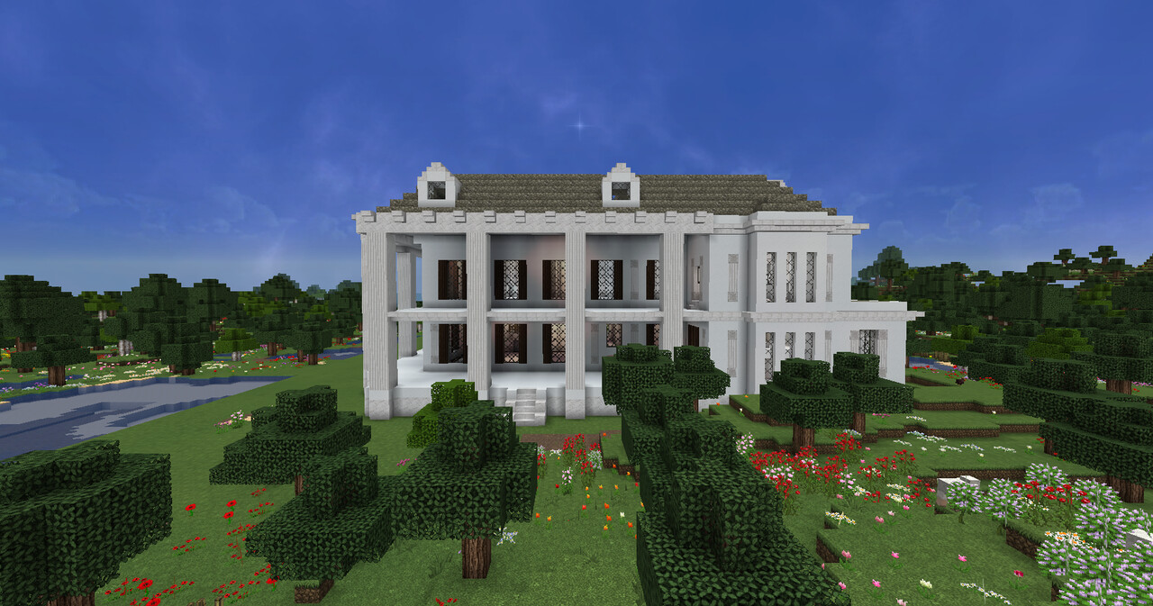 Plantation style house-Gone with the Wind inspired Minecraft Map