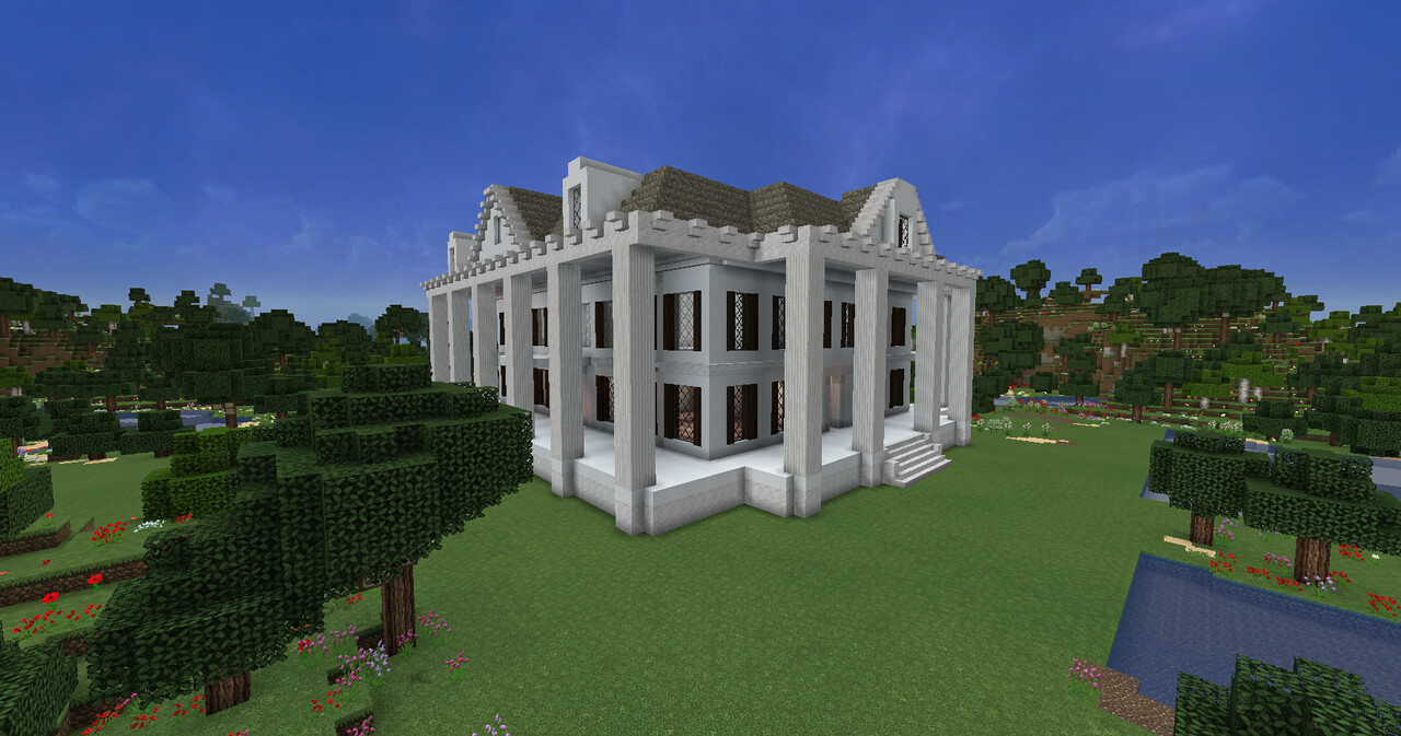 Plantation style house-Gone with the Wind inspired Minecraft Map