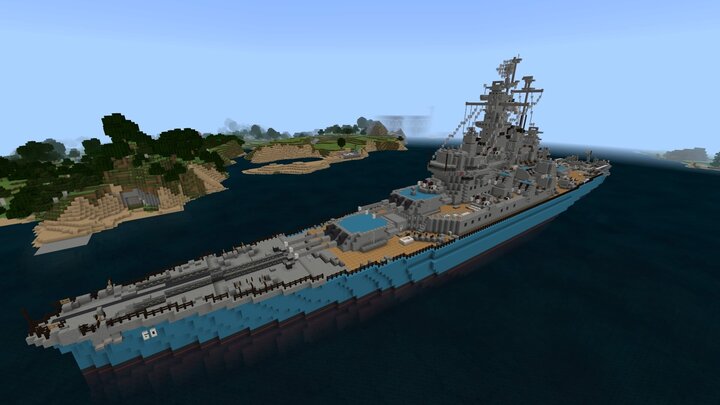 USS Alabama BB-60 1:1 Minecraft Map