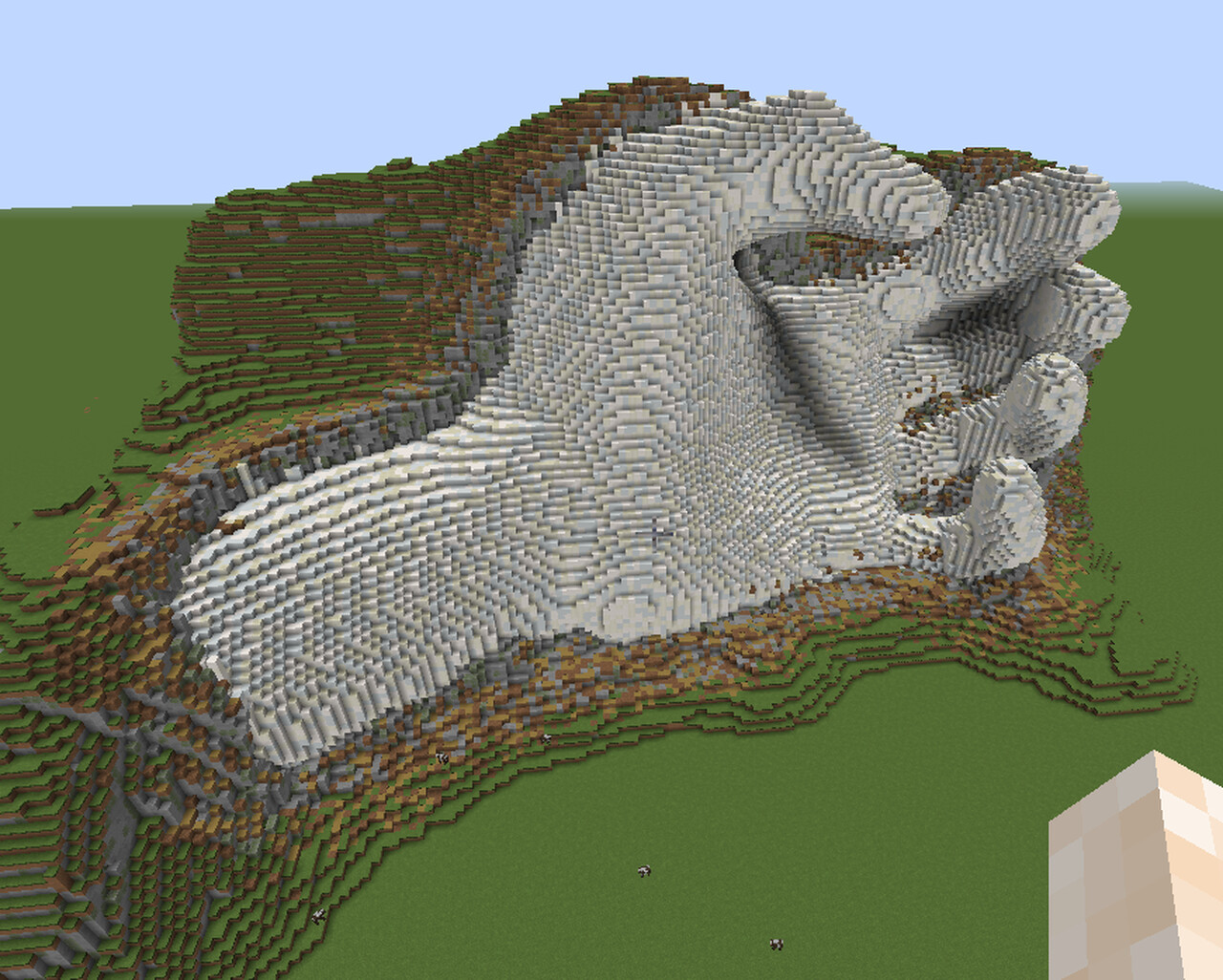 Overgrown Statue Hand Minecraft Map