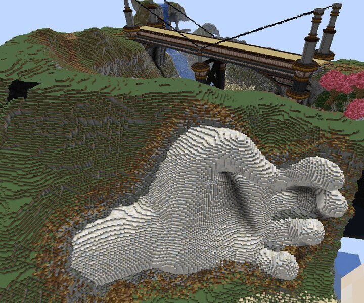 Overgrown Statue Hand Minecraft Map