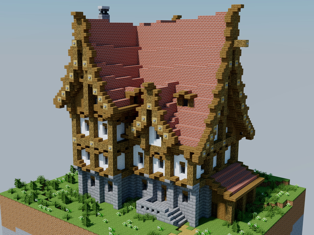 Medieval fantasy inn. (With interior) Minecraft Map