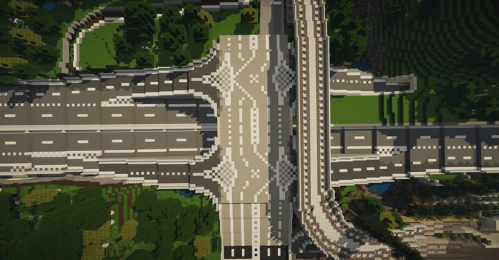 An efficient highway entry Minecraft Map