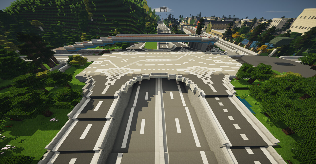 An efficient highway entry Minecraft Map