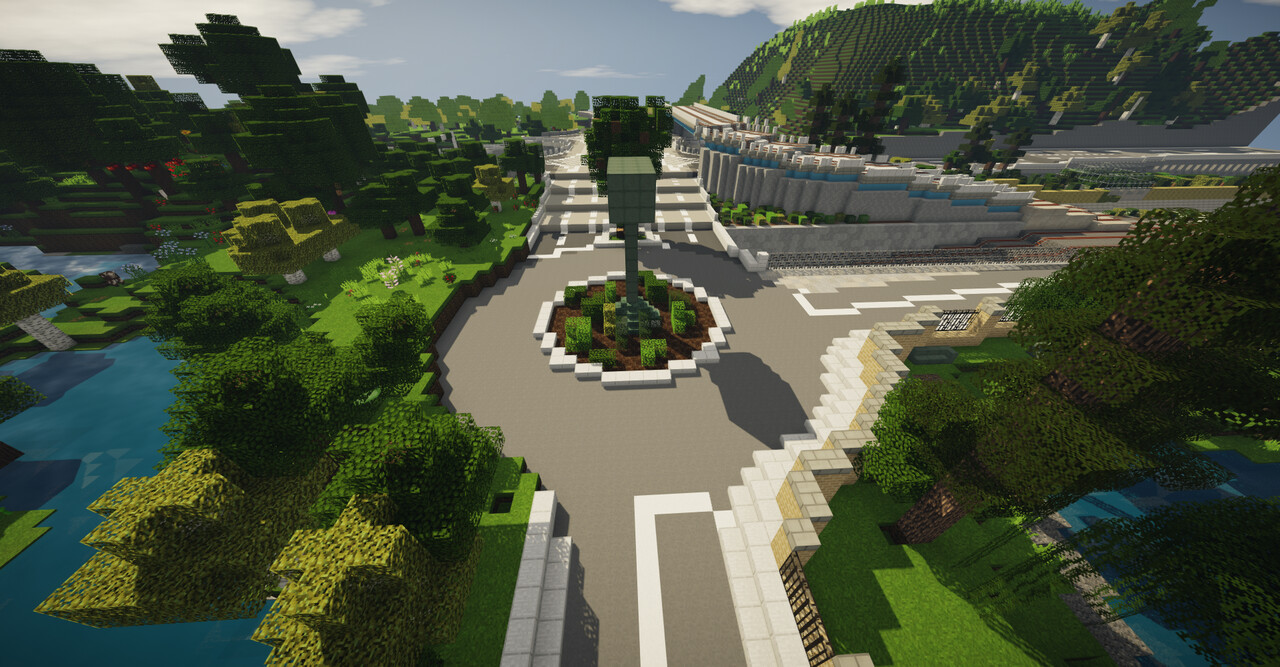 An efficient highway entry Minecraft Map