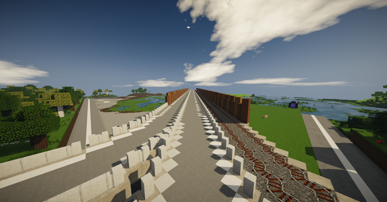 An efficient highway entry Minecraft Map