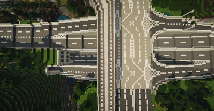 An efficient highway entry Minecraft Map
