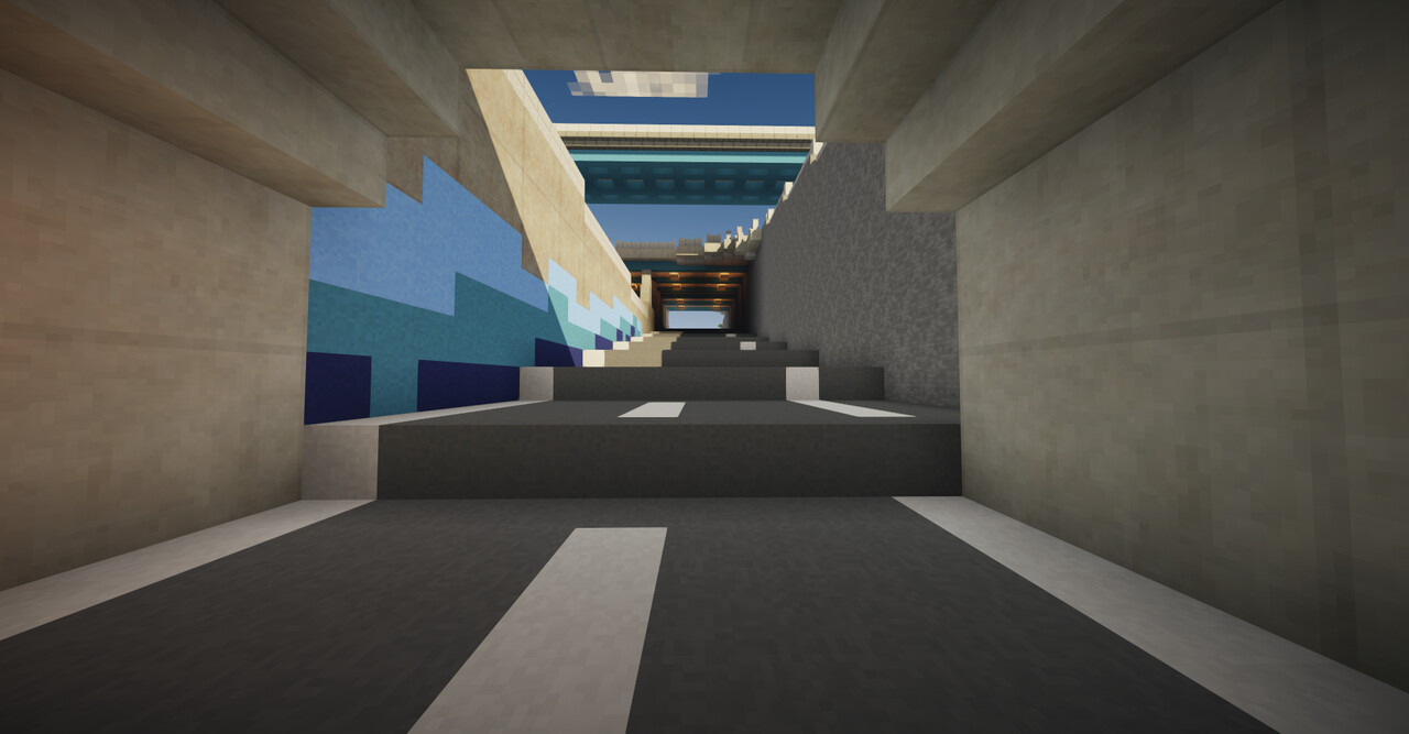 An efficient highway entry Minecraft Map