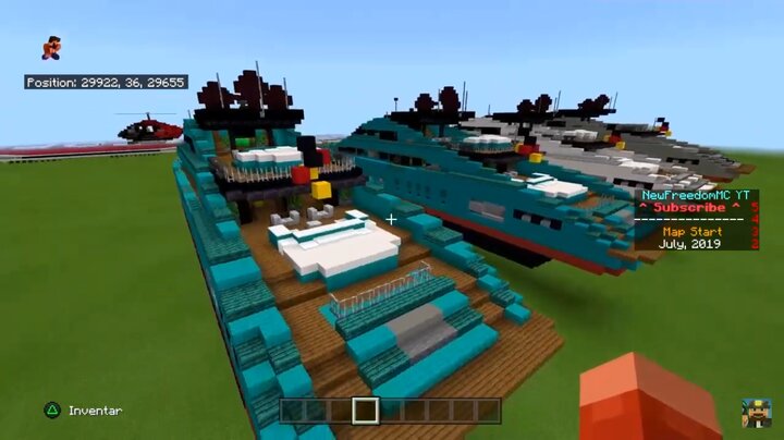 Minecraft Super Yacht Tutorial Download | „PJ“ 150 Minecraft Map