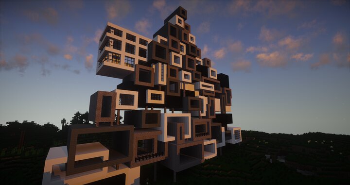 Brutalist architecture Timelapse Minecraft Map