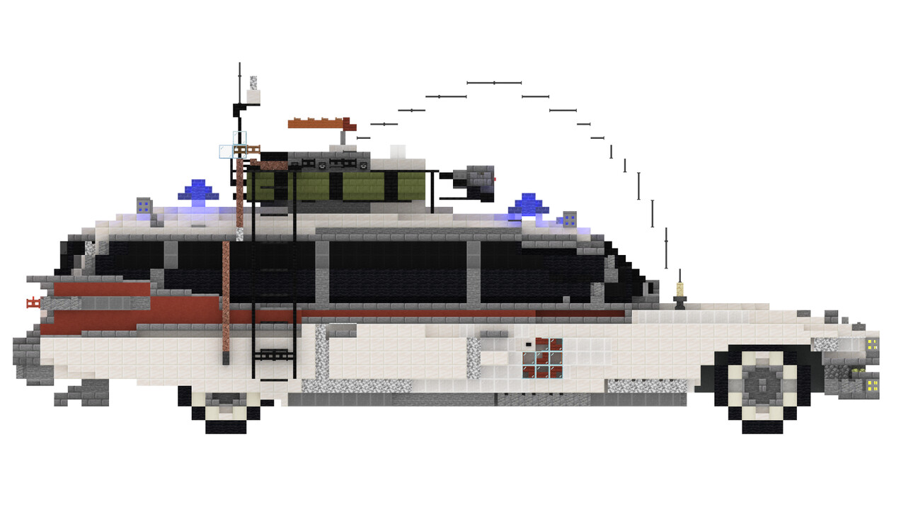 Ghostbusters Cadillac Miller-Meteor Ecto1 | 10:1 car Minecraft Map