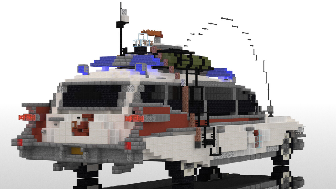 Ghostbusters Cadillac Miller-Meteor Ecto1 | 10:1 car Minecraft Map