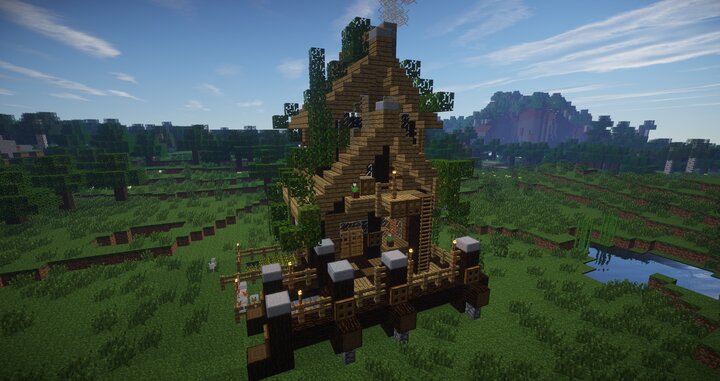 1 chunk build basic house Tutorial Minecraft Map