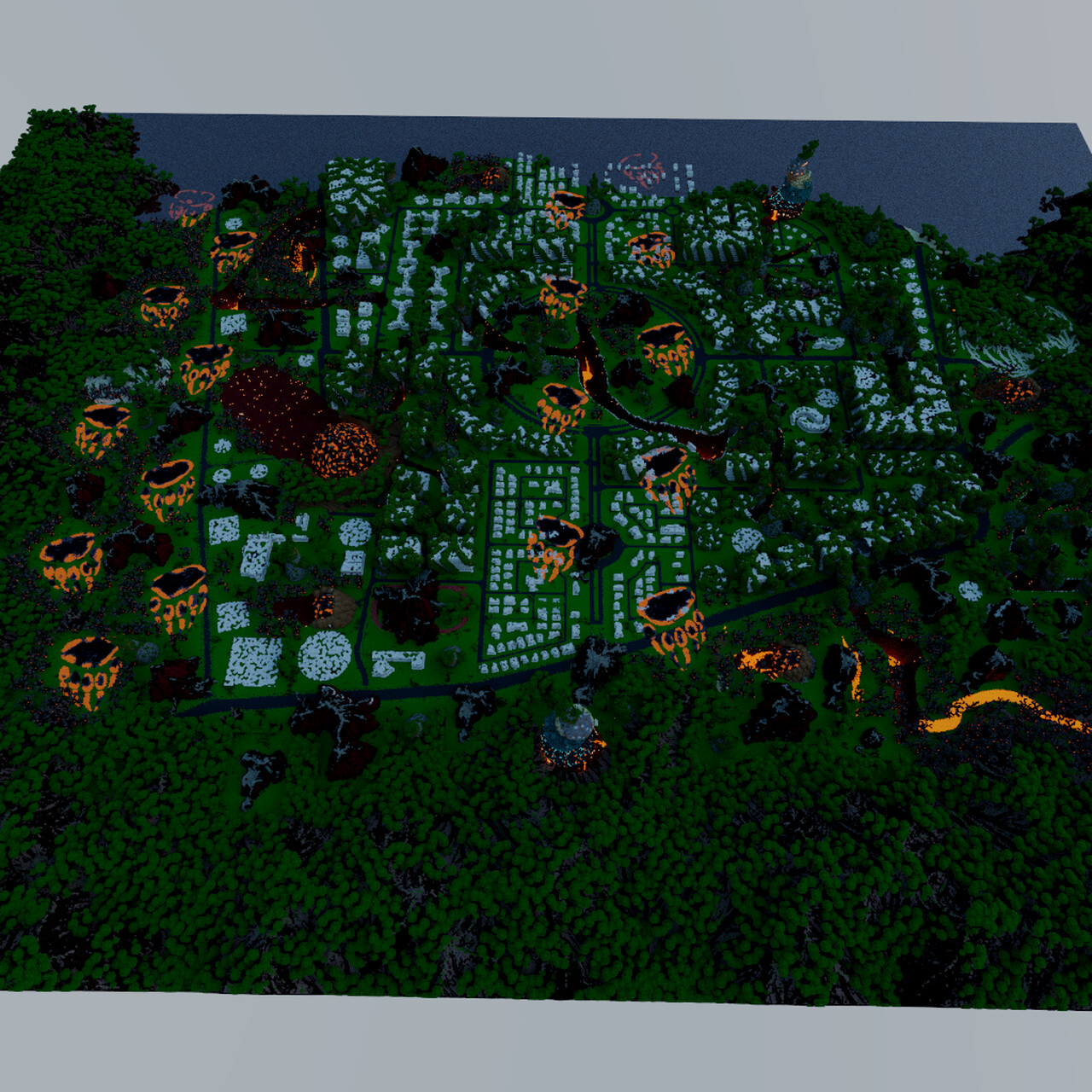 Abandoned post apocalyptic city Minecraft Map