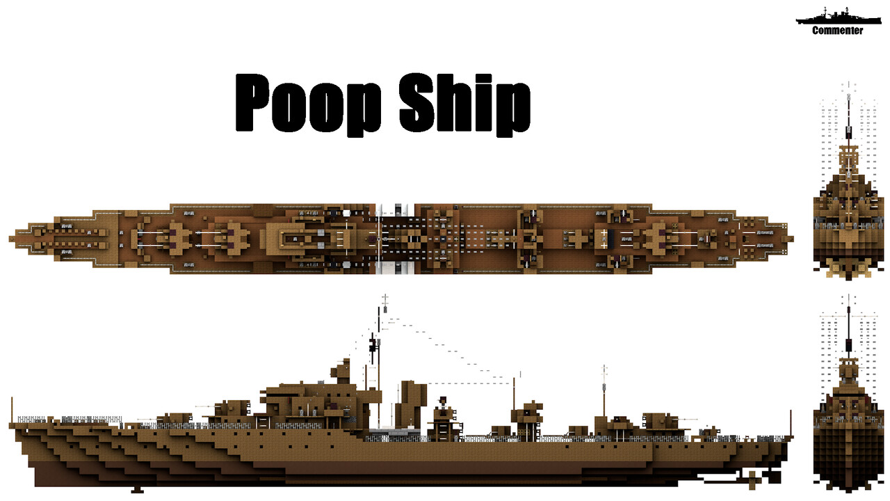 HMS Poop Ship 1:1 Scale Minecraft Map