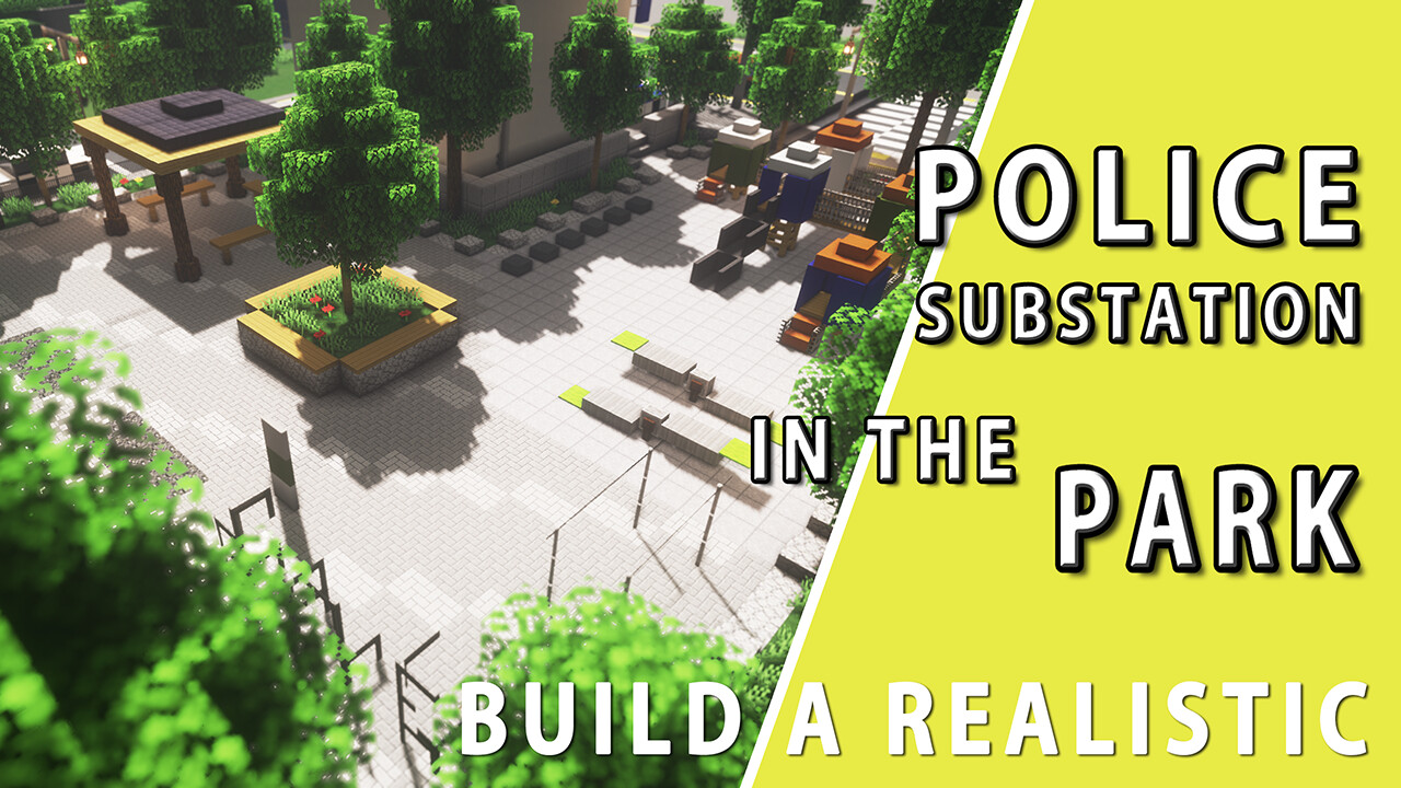 Police substation in the park Minecraft Map